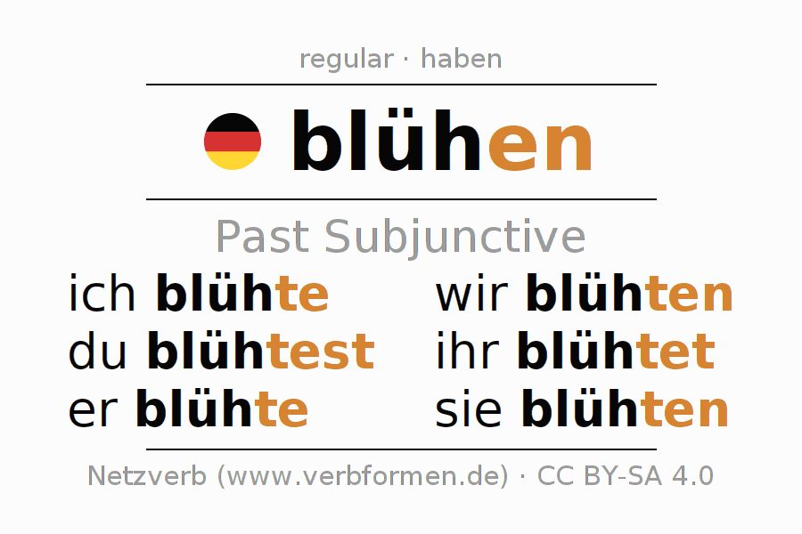 Imperfect Subjunctive German "blühen" - All forms of verb, rules ...