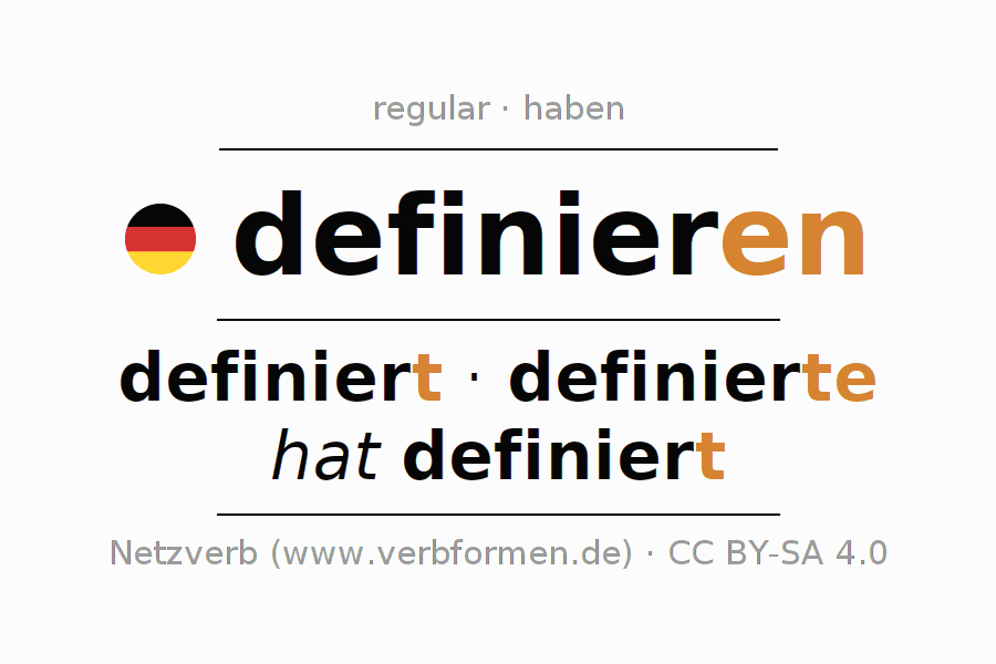 Conjugation German "definieren" - All forms of verb, examples, rules ...