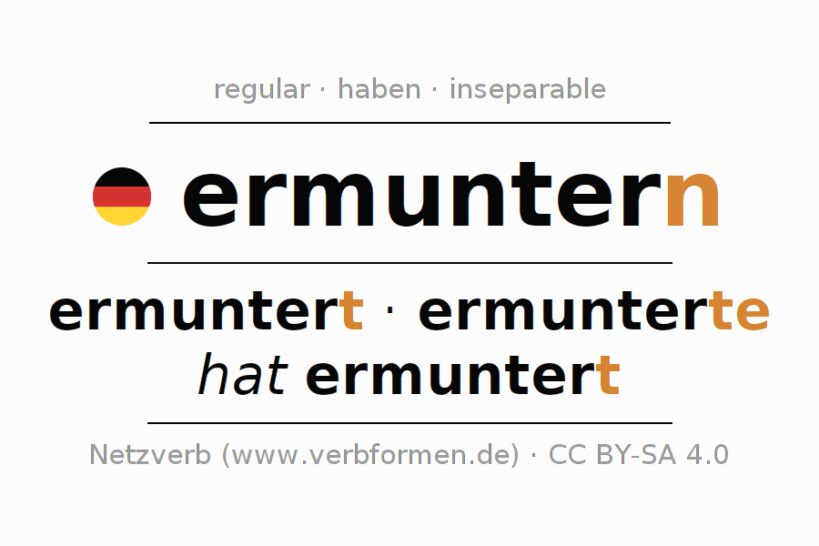 Conjugation German "ermuntern" - All forms of verb, examples, rules ...