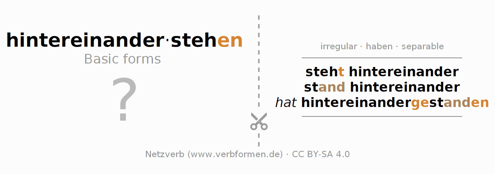 Worksheets German "hintereinanderstehen" - Exercises, downloads for ...