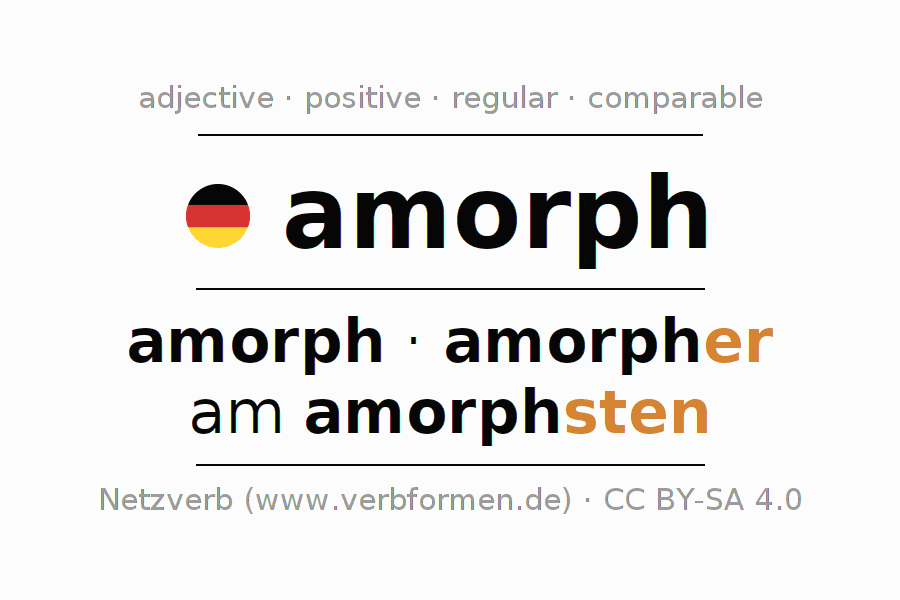 Declension and comparison German "amorph" - All cases of adjective ...