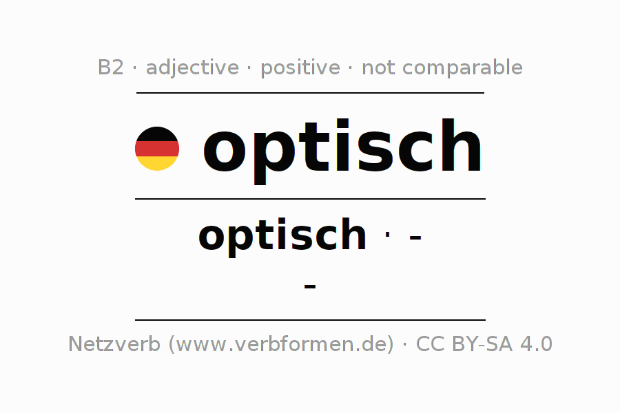 Declension and comparison German "optisch" - All cases of adjective ...