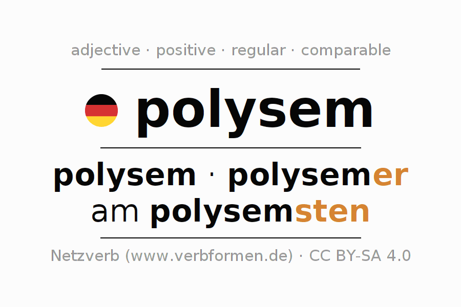 Declension and comparison German "polysem" - All cases of adjective ...