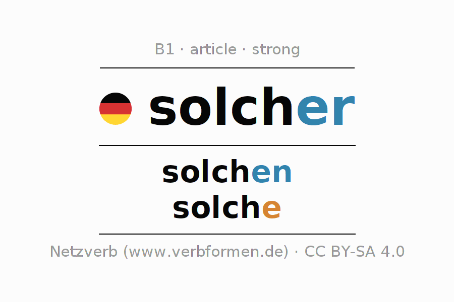 Declension German "solcher" - All cases of the article with plural and ...
